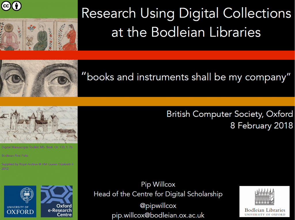 [Event Summary] Research using Digital Collections at the Bodleian ...